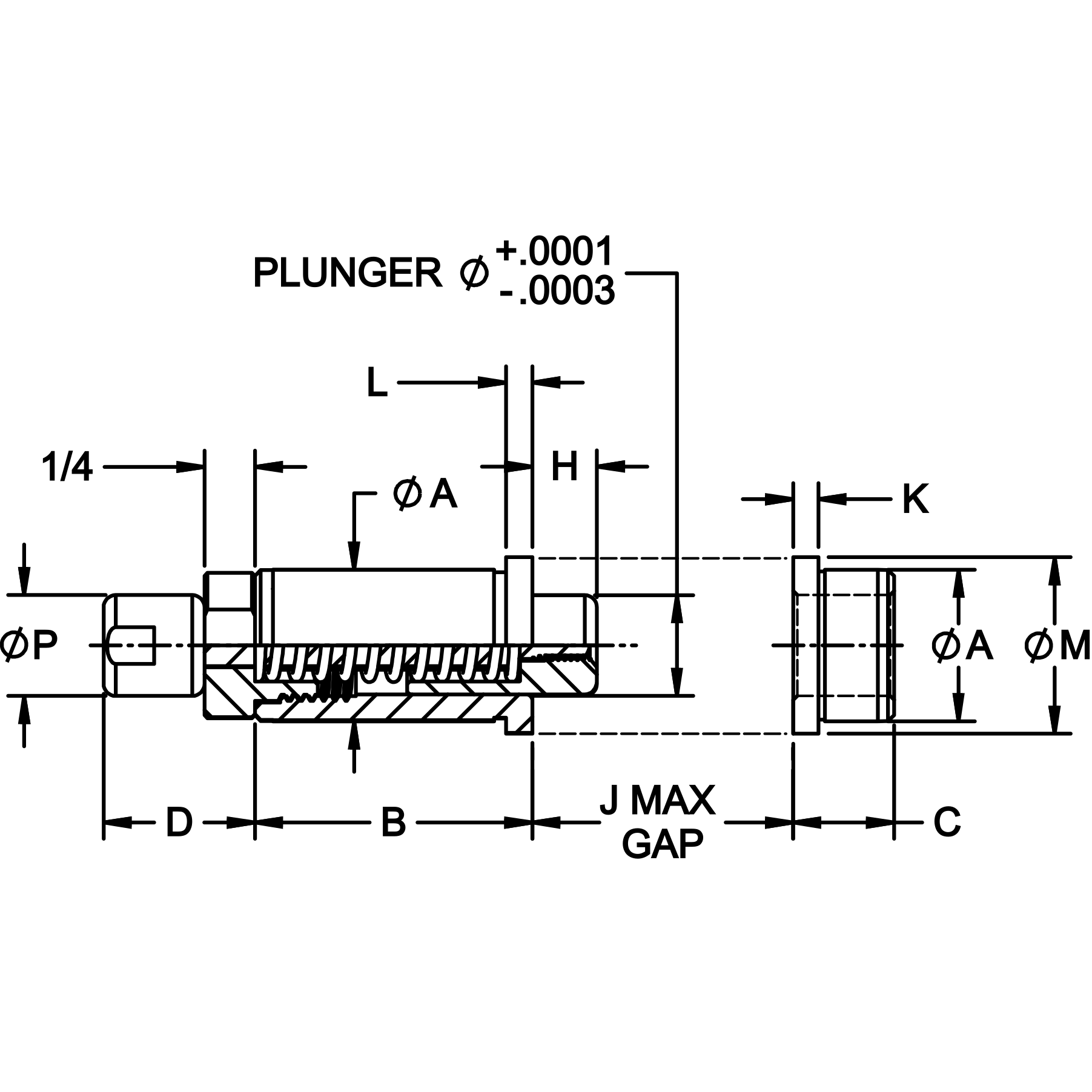 Straight Index Plunger (Blank Machinable End) | Century Tools